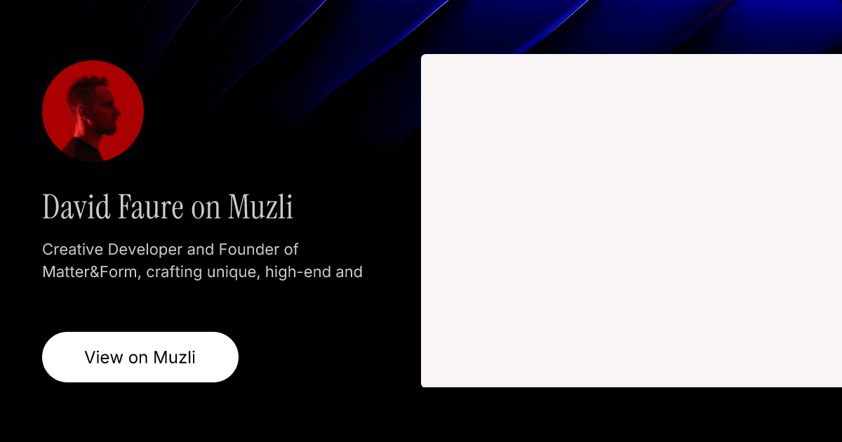 David Faure on Muzli