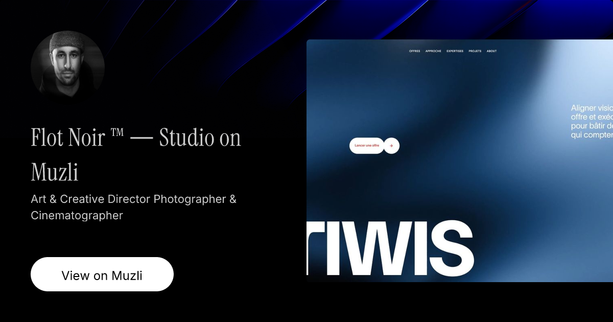 Flot Noir ™ ⏤ Studio on Muzli