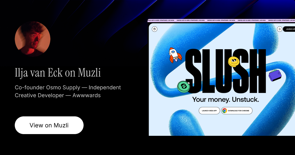 Ilja van Eck on Muzli