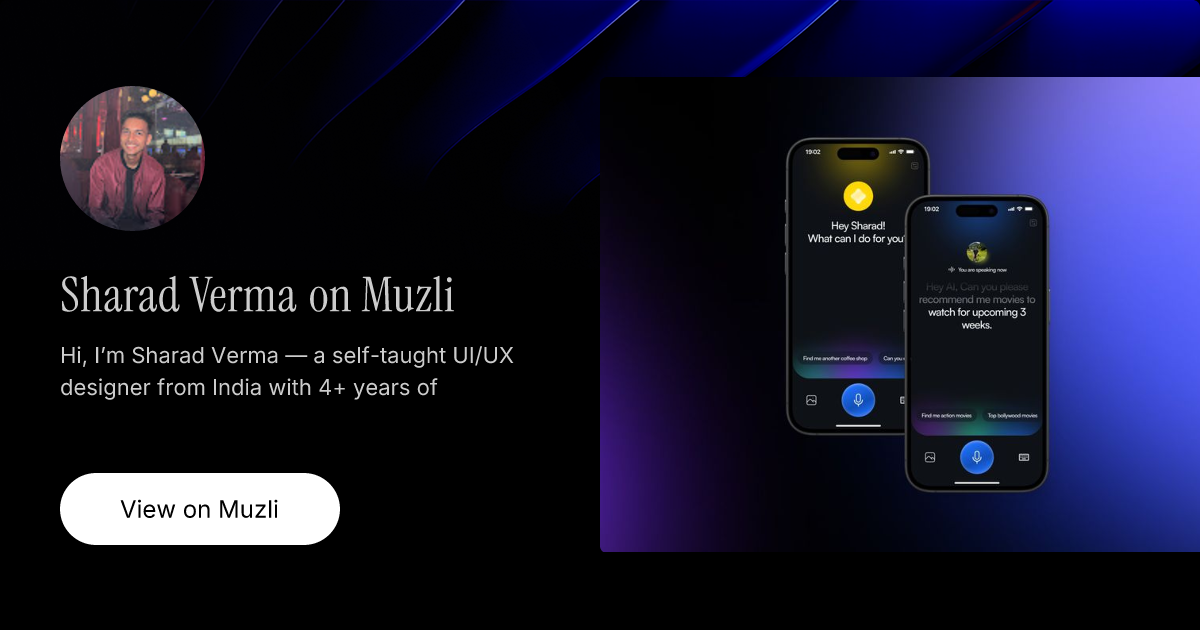 Sharad Verma on Muzli