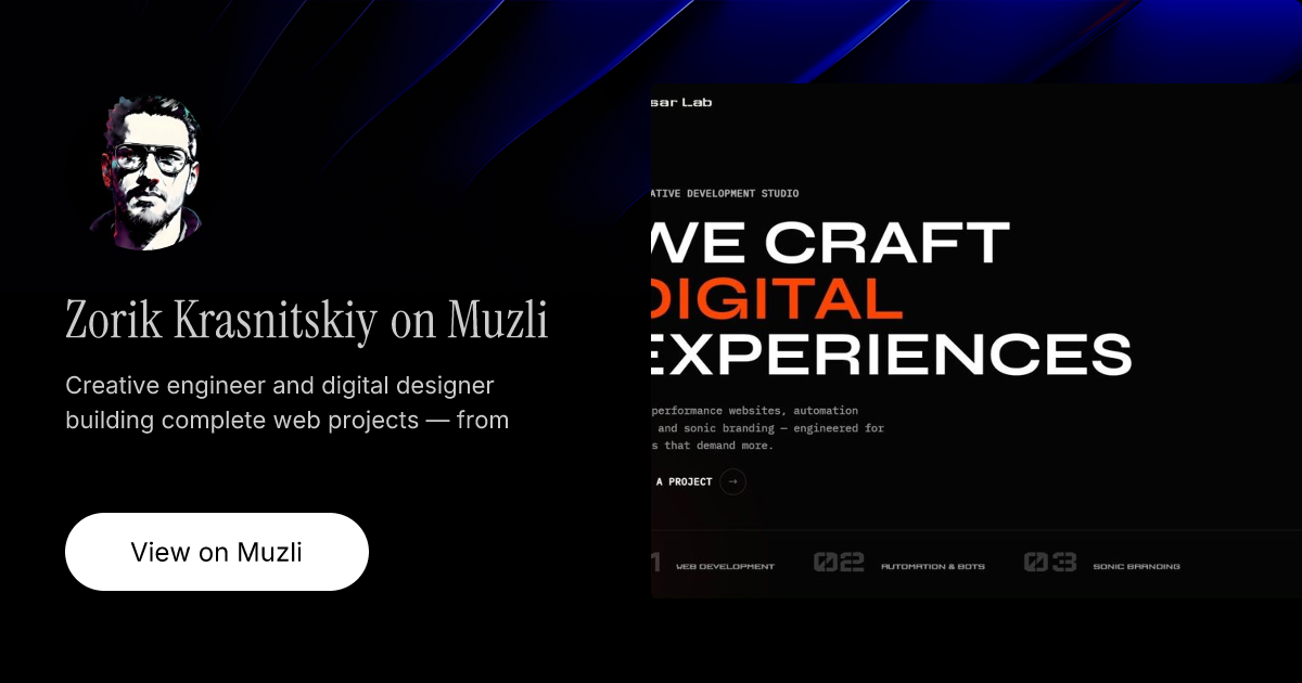 Zorik Krasnitskiy on Muzli